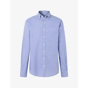 HACKETT Gingham Tailored-fit Stretch-cotton Shirt