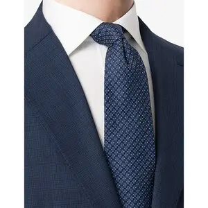 Eton Geometric Woven Silk Tie