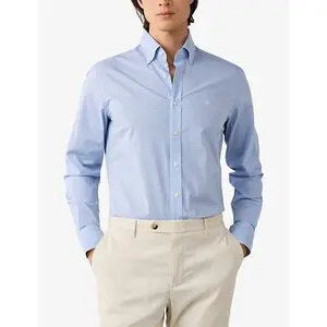 HACKETT Gingham Tailored-fit Stretch-cotton Shirt
