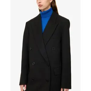 THE FRANKIE SHOP Skye Double-breasted Woven Coat
