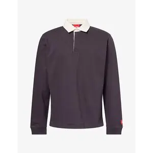 The North Face Red Box Rugby Long-sleeve Cotton-stretch Shirt - Obsidian