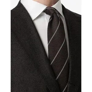 Eton Striped Woven Silk Tie