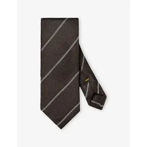Eton Striped Woven Silk Tie