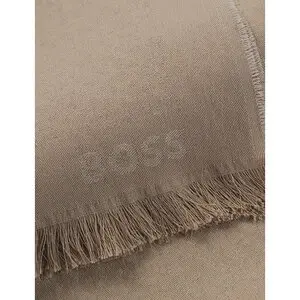 BOSS Monogram-pattern Cotton-blend Scarf