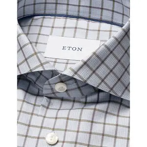 Eton Checked Slim-fit Cotton-twill Shirt