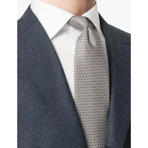 Eton Geometric-print Silk Tie