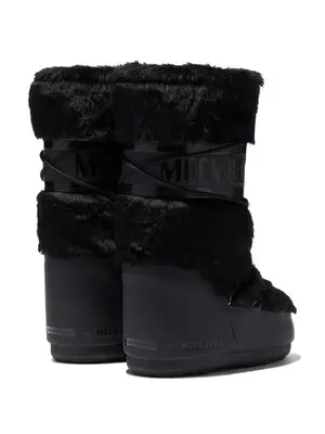 Moon Boot Icon Faux Fur Boots - Black