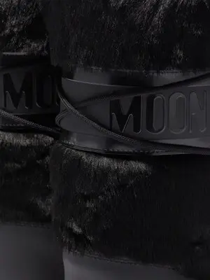 Moon Boot Icon Faux Fur Boots - Black