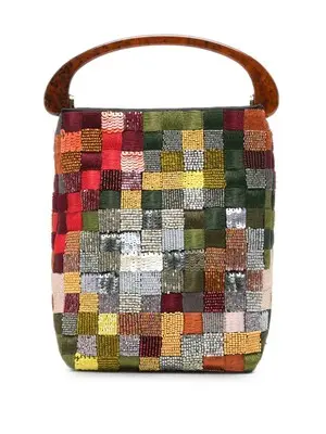 Dries Van Noten Micro Bag With Embroidery And Resin Handle - Multi