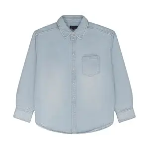 PURPLE BRAND Oversized Western Shirt 'light Indigo - Blue
