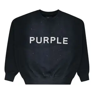 PURPLE BRAND Heavyweight Fleece Crewneck - Black