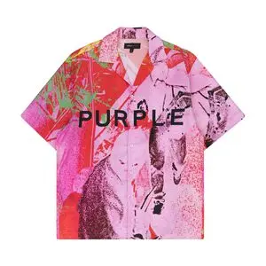 PURPLE BRAND Lyocell Short-sleeve Shirt - Multicolor