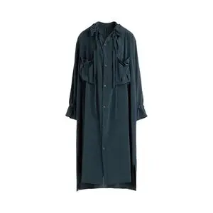 Y’s Ko-gather Collar Dress /green