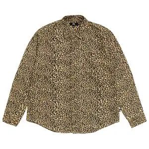 StÜssy Animal Print Flannel Shirt 'leopard