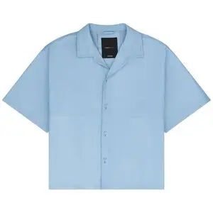 PURPLE BRAND Leather Short-sleeve Shirt - Blue