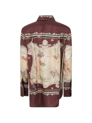 Zimmermann Valiant Printed Silk Shirt