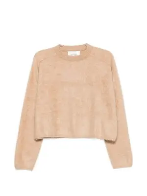 Soft Goat Wool Crewneck Jumper - Beige