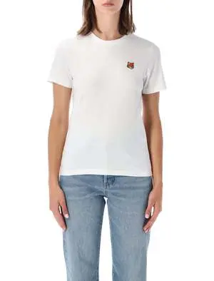 Maison Kitsuné Fox Patch Crewneck T-shirt - Bianco