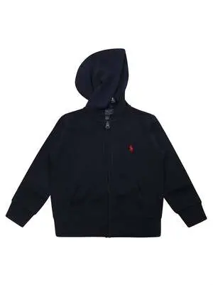 Polo Ralph Lauren Full Zip Hoodie With Front Pockets - Blu
