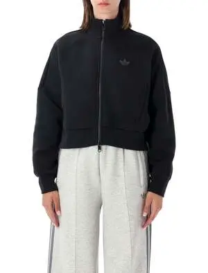 ADIDAS ORIGINALS Cotton-blend Zip-up Sweatshirt - Nero