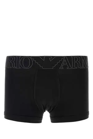Emporio Armani S Stretch Cotton Boxer Briefs - Black