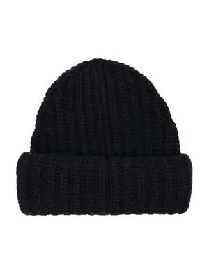 LISA YANG Chunky Knit Cashmere Beanie - Nero