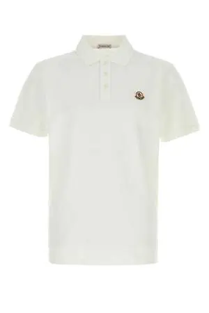 Moncler Cotton Piqué Polo Shirt - White