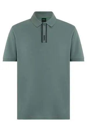 BOSS Short-sleeve Cotton Polo Shirt - Green