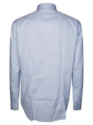 XACUS Twill Neck Shirt - Azzurro