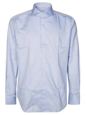 XACUS Twill Neck Shirt - Azzurro