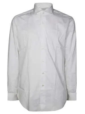 XACUS Twill Neck Shirt - Bianco