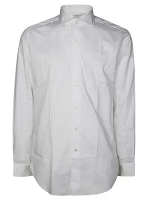 XACUS Twill Neck Shirt - Bianco