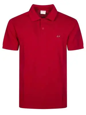 SUN 68 Polo With Bandana Neck Design - Rosso