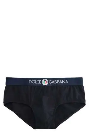 Dolce & Gabbana Comfort Fit Logoed Elastic Band Cotton Briefs