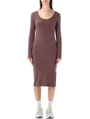 Nike Fitted Midi Dress With Sporty Edge