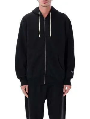 Champion Oversized Comfortable Full-zip Hoodie - Black