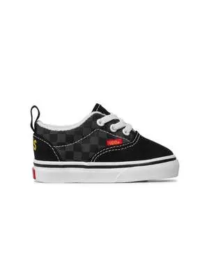 VANS Mini Era Elastic Lace Sneakers Flame Logo Repeat - Black