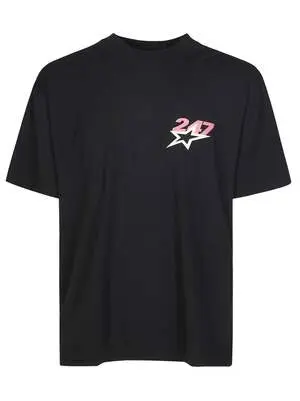247 REPRESENT Star Print Oversized T-shirt - Nero