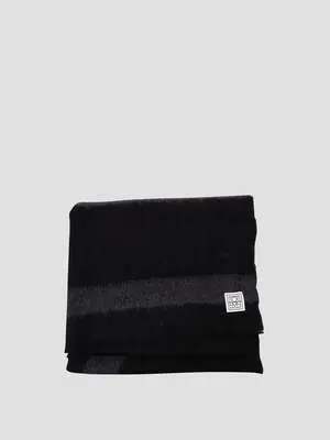 TOTEME Monogram Twill Scarf - Black