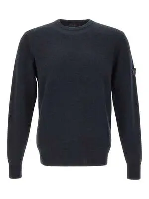 Peuterey Merino Wool & Yack Blend Sweater - Navy
