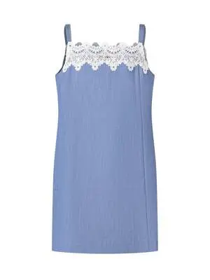 Twin-set Mini Suit With Paintline And Lace Detail