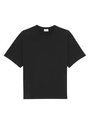 Saint Laurent Oversized Cotton T-shirt With Embroidered Chest Logo