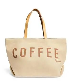 Harrods Jute Coffee Tote Bag