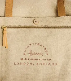 Harrods Jute Coffee Tote Bag