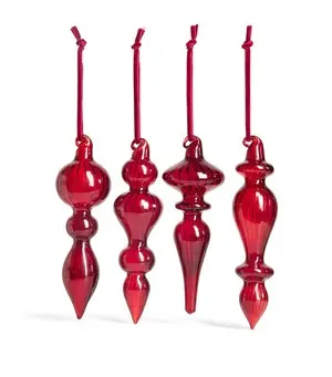 SHISHI Glass Orb Tree Decorations - Red