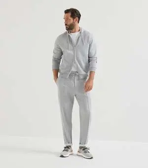 Brunello Cucinelli Cotton-blend Chiné-knit Sneakers