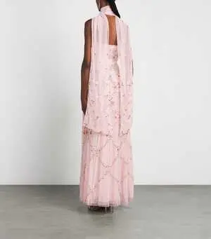 NEEDLE & THREAD Lovers Lace Gown With Scarf