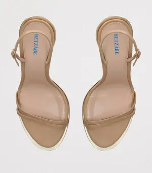 BETZÁBE Leather Bianca Slingback Sandals 100