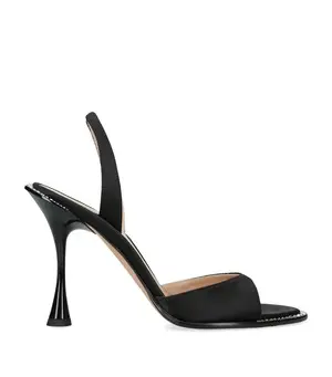 BETZÁBE Satin Slingback Sandals 100 - Black