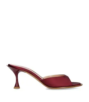 BETZÁBE Satin Jenni Heeled Mules 65 - Red